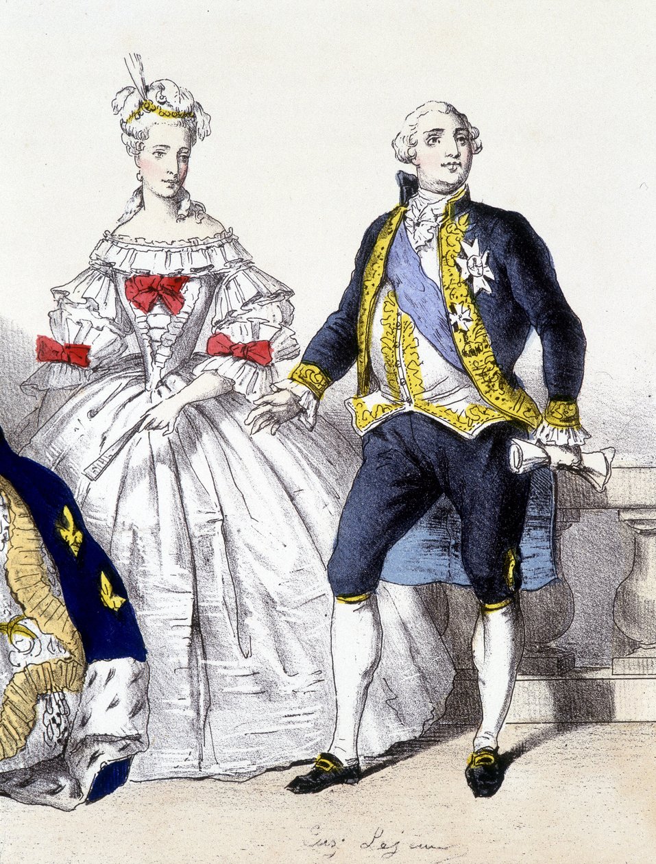 Louis XVI and Marie Antoinette - in 'La Monarchie francaise en estampes'