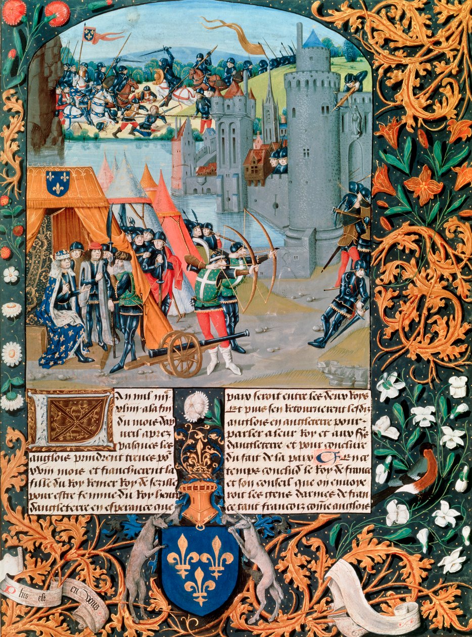 Manuscript Depicting a Battle from the Hundred Years War