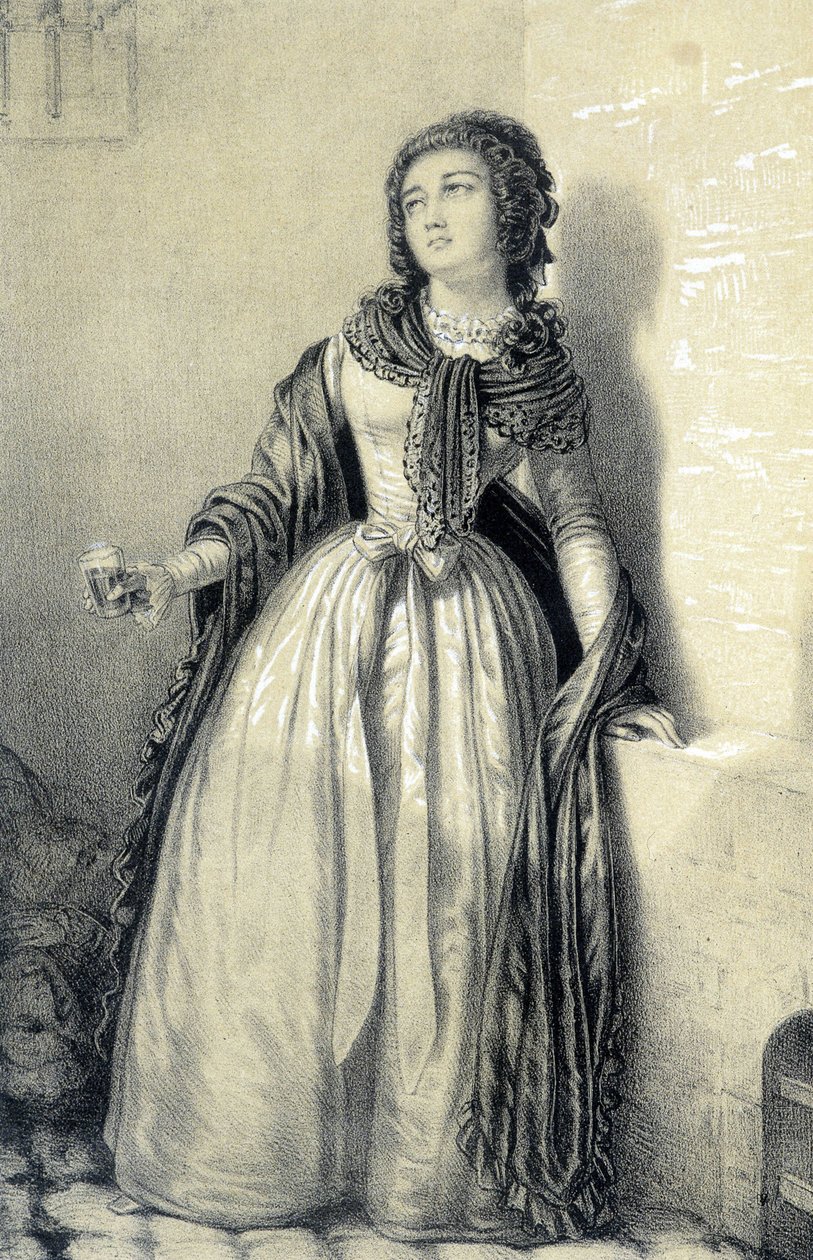Mademoiselle de Sombreuil imprisoned at the abbey of Saint Germain ...