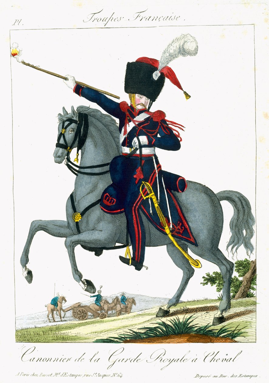 Mounted Cannonier of the Royal Guard, from Troupes Francaises, pub ...