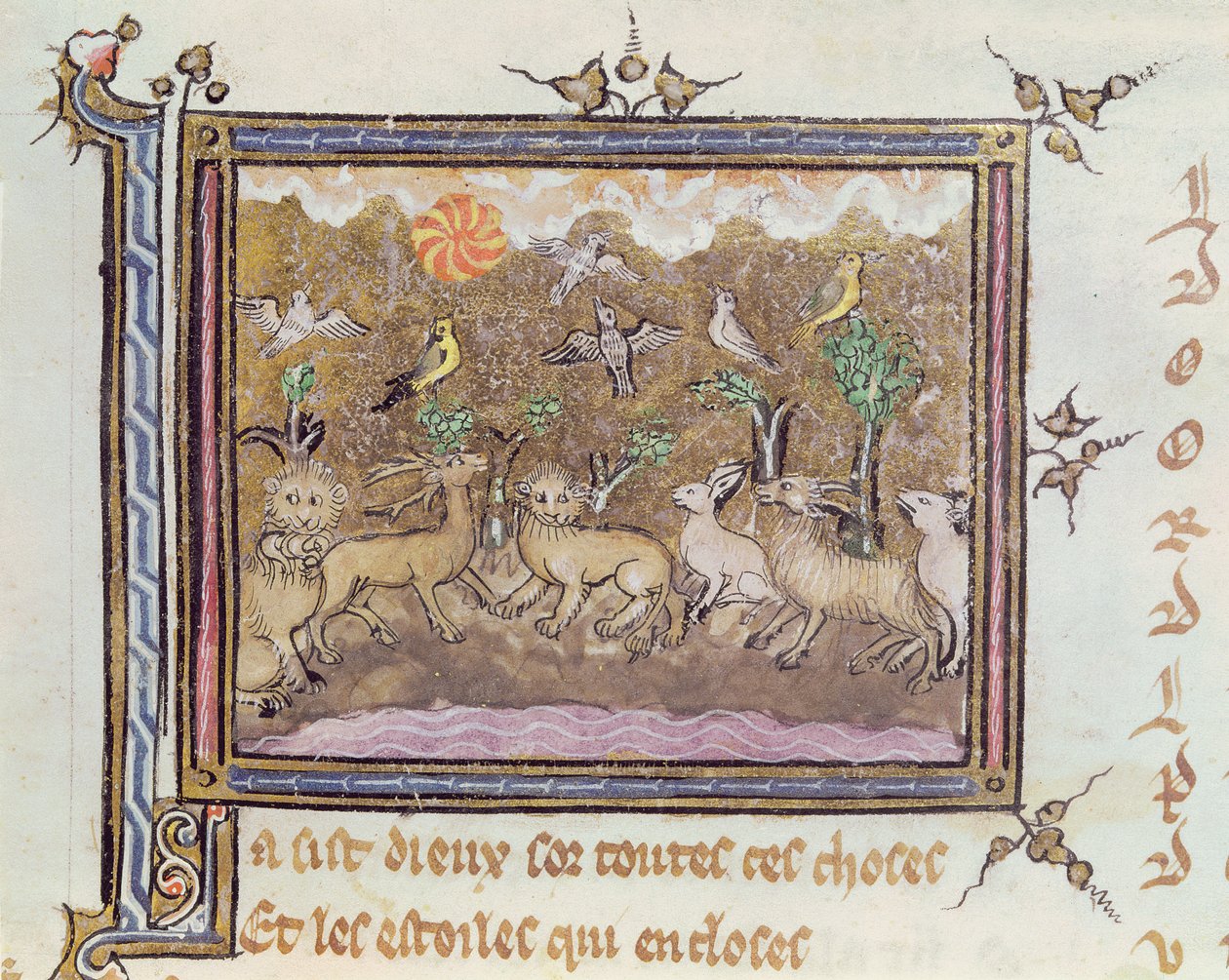 The Creation of the Animals, from Ovide Moralise written by Chretien ...