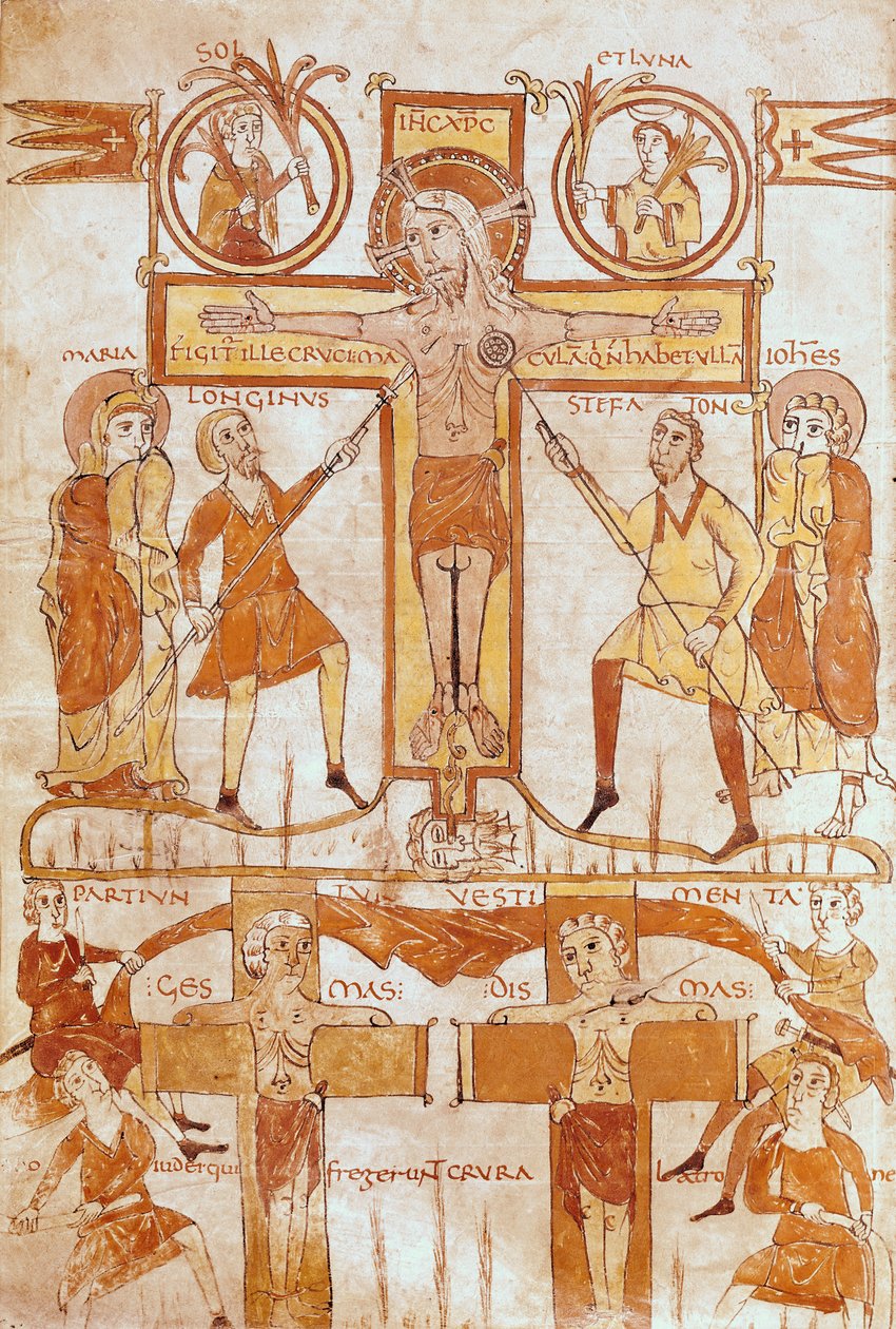 The Crucifixion and the Division of the Clothes of the Saviour, from a ...