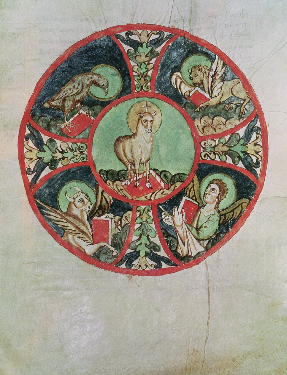 The Lamb of God surrounded by the Symbols of the Evangelists
