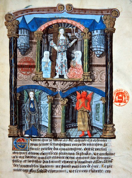 The Gate House of the Castle, Illustration from a Spiritual Treatise ...