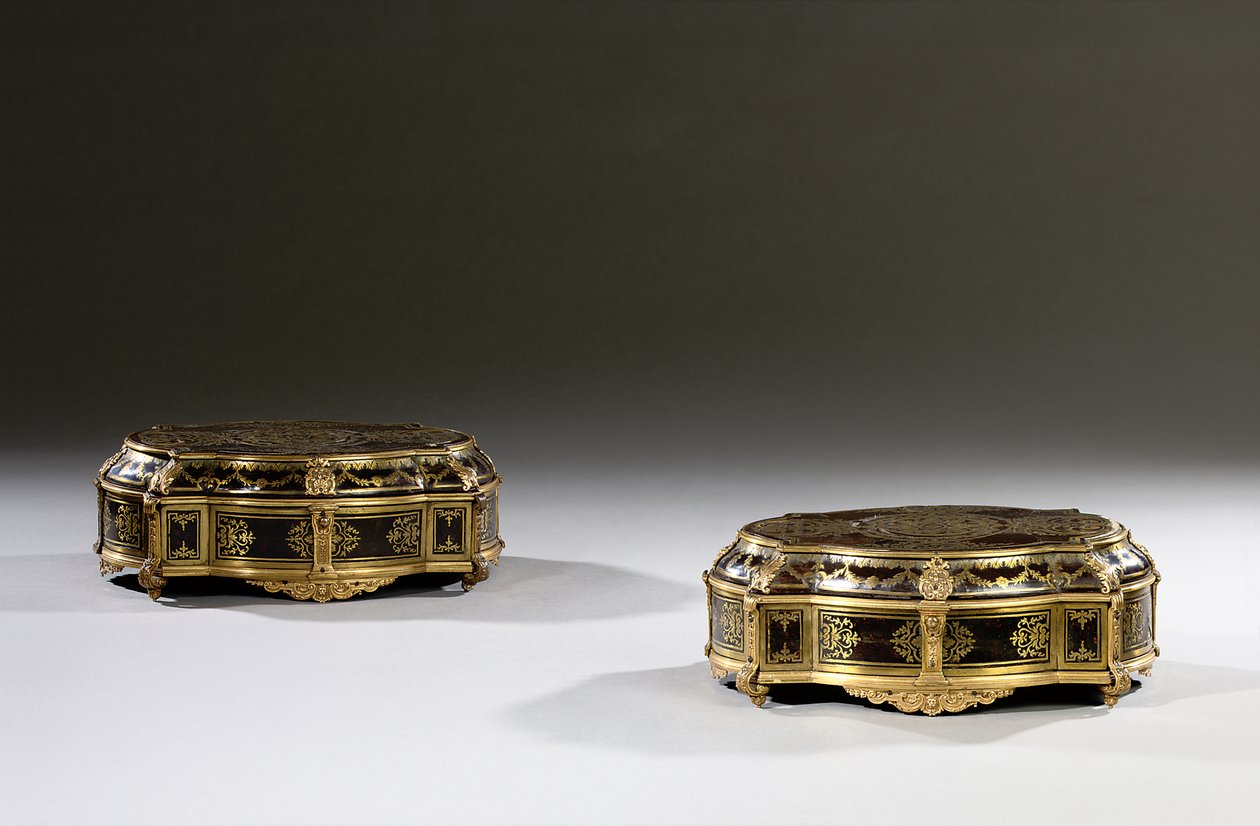 Pair of Louis XIV Caskets by French School: Fine art print