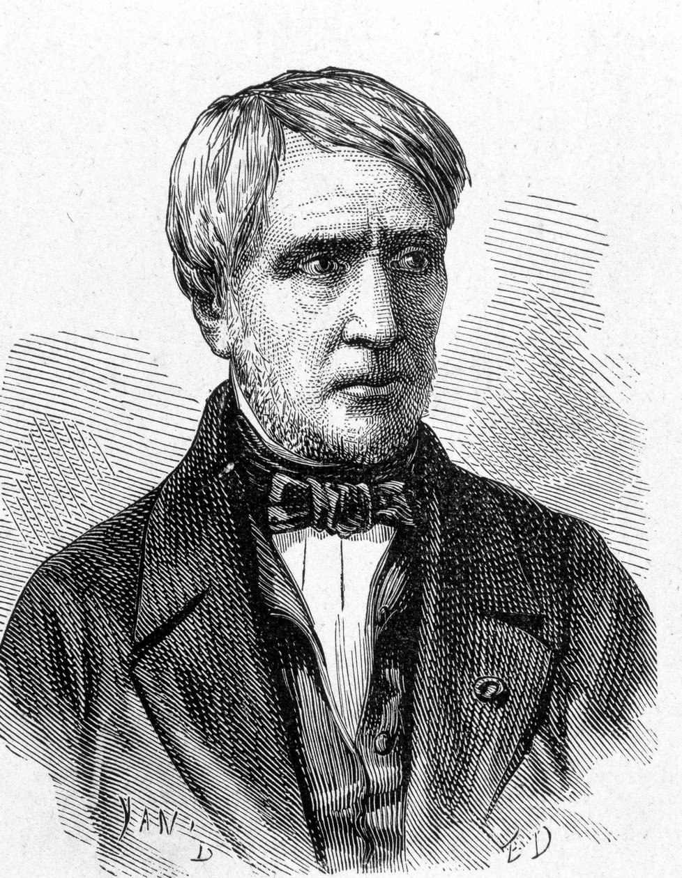 Portrait of Antoine Cesar Becquerel (1788 - 1878), French physicist ...