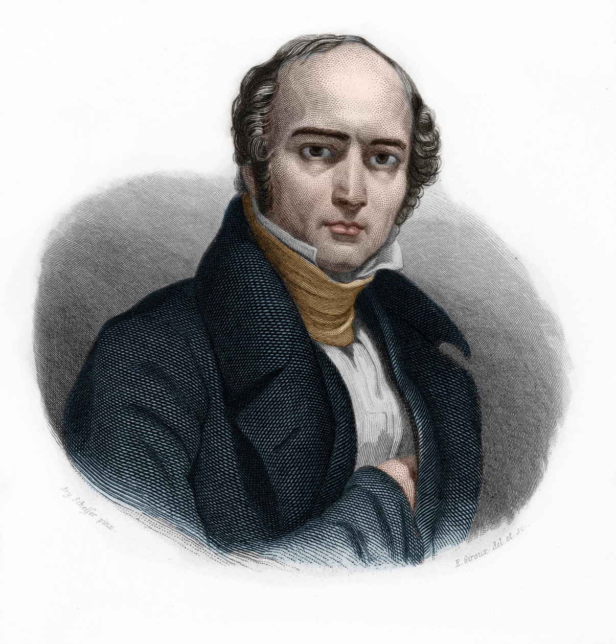 Portrait of Camille Hyacinthe Odilon Barrot, French politician. in ...