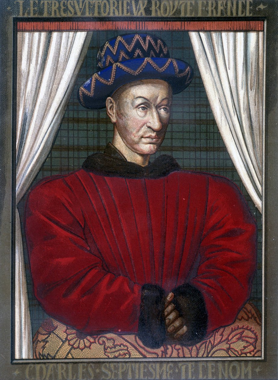 Portrait of Charles VII, King of France by French School