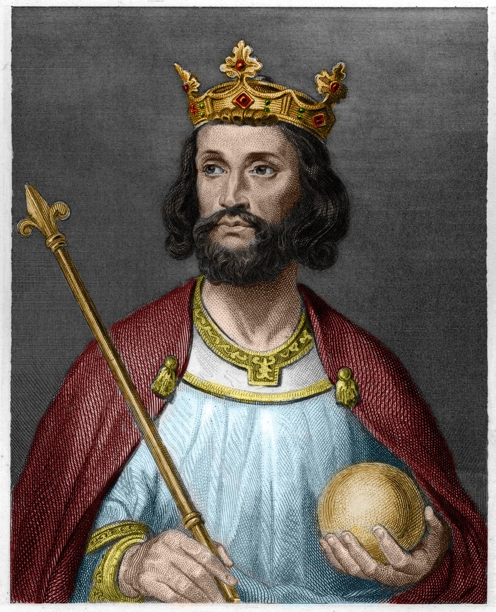 Portrait of Eudes, Count of Paris and Troyes, then King of France ...