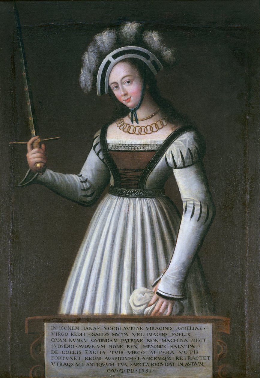 Portrait of Joan of Arc by French School: Fine art print