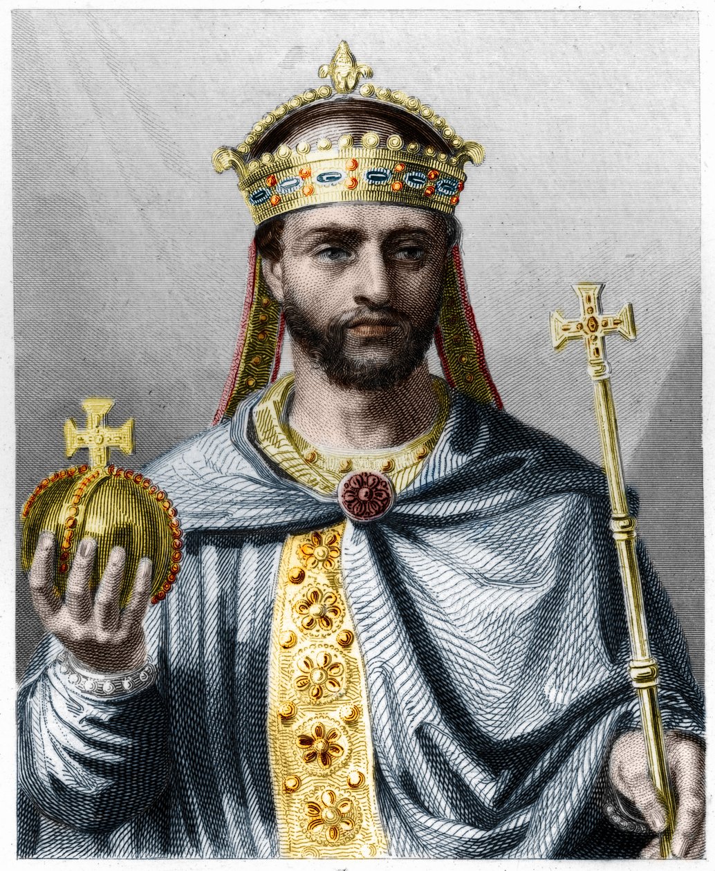 Portrait of Louis I the Pious (778-840), Emperor of the West - in ...