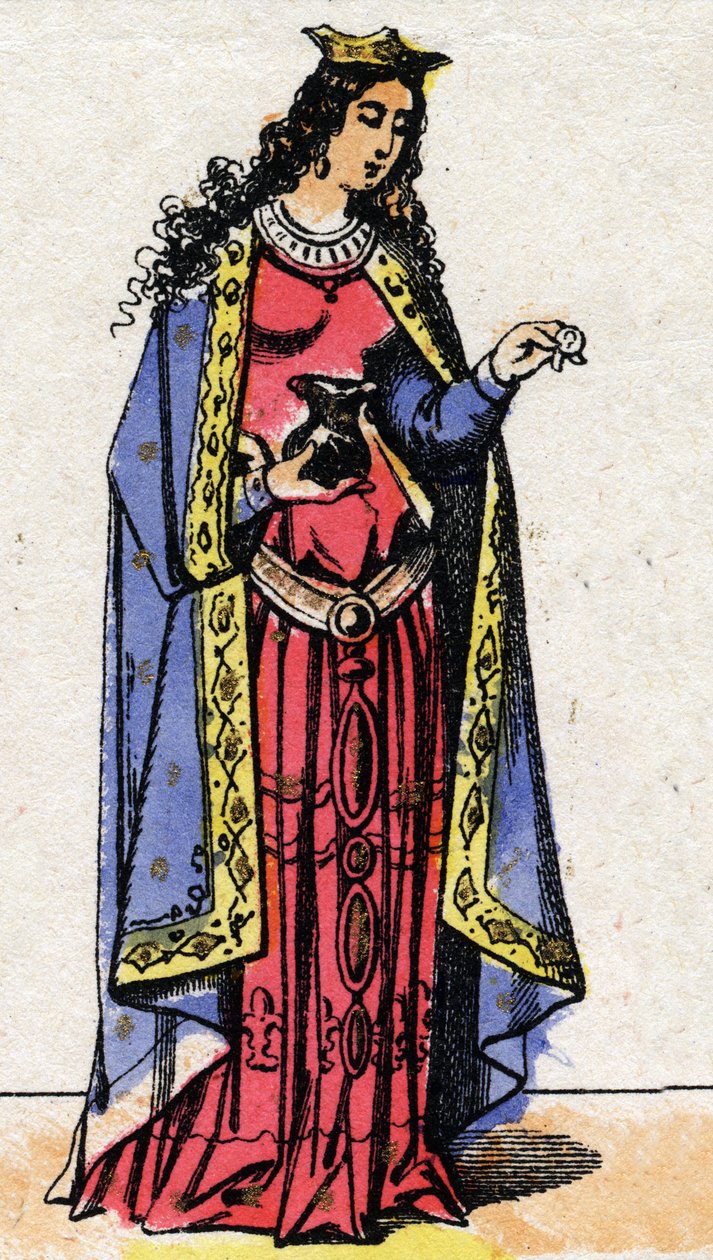 Portrait of Saint Bathilde, Queen of France and Wife of Clovis II.