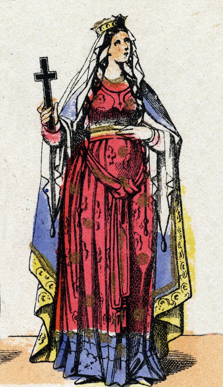 Portrait of Saint Clotilde, Queen of the Franks, wife of Clovis I