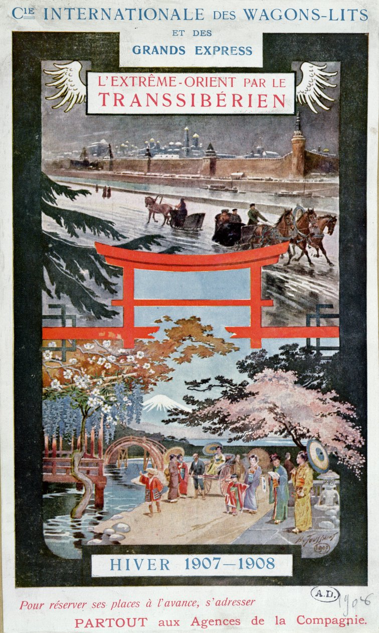 Poster Advertising the Trans Siberian Railway, Winter 1907-8