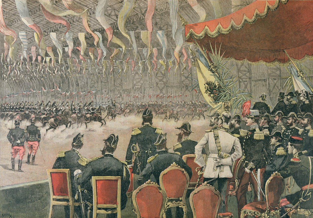 Reception of Tsar Alexander III in Paris, illustration from le Petit ...