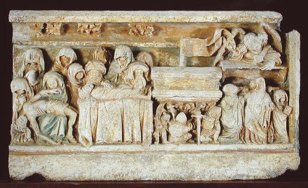 Relief depicting Scenes from the Passion of Christ: Pieta, the ...