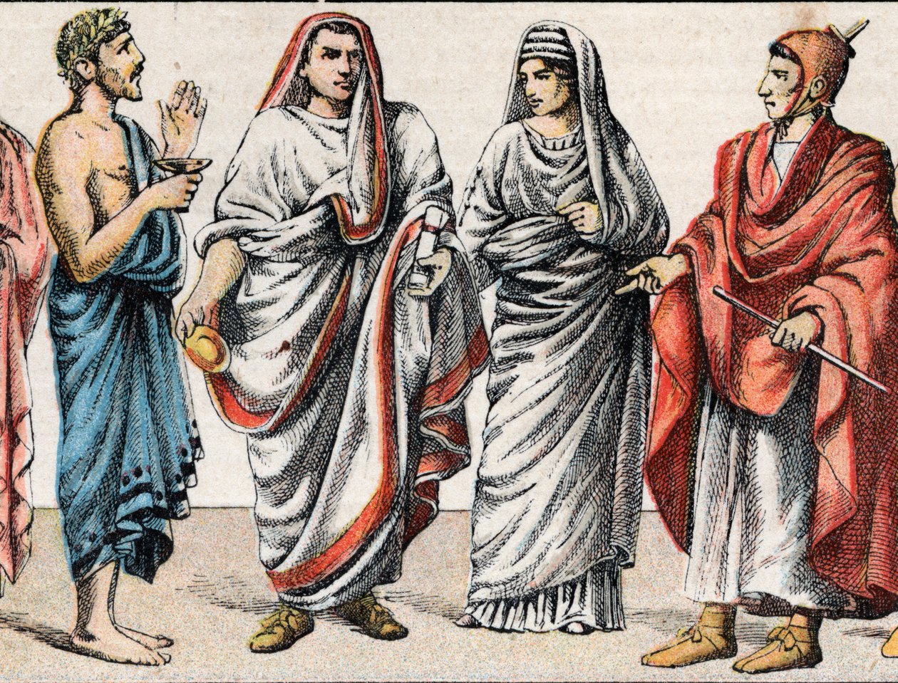 Religious costumes in Antiquity: portrait of a Greek priest, minister ...