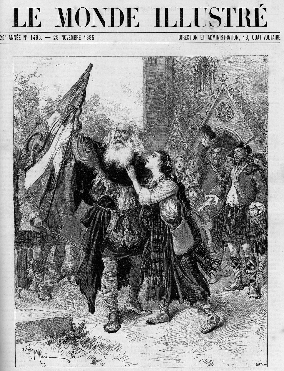 Representation of the drama in five acts “Les Jacobites” by Francois ...