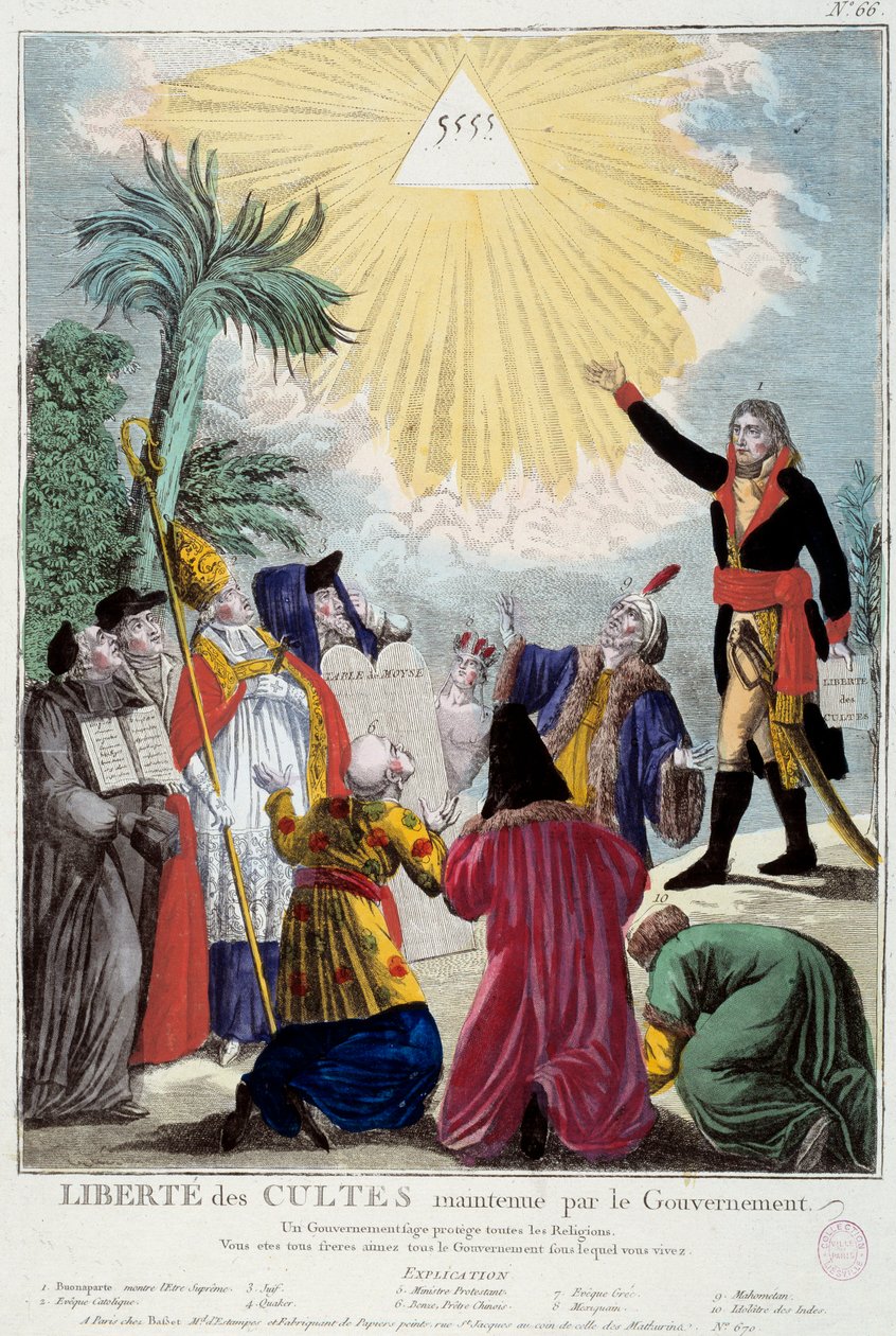 Representation of the freedom of worship of all religions maintained by ...
