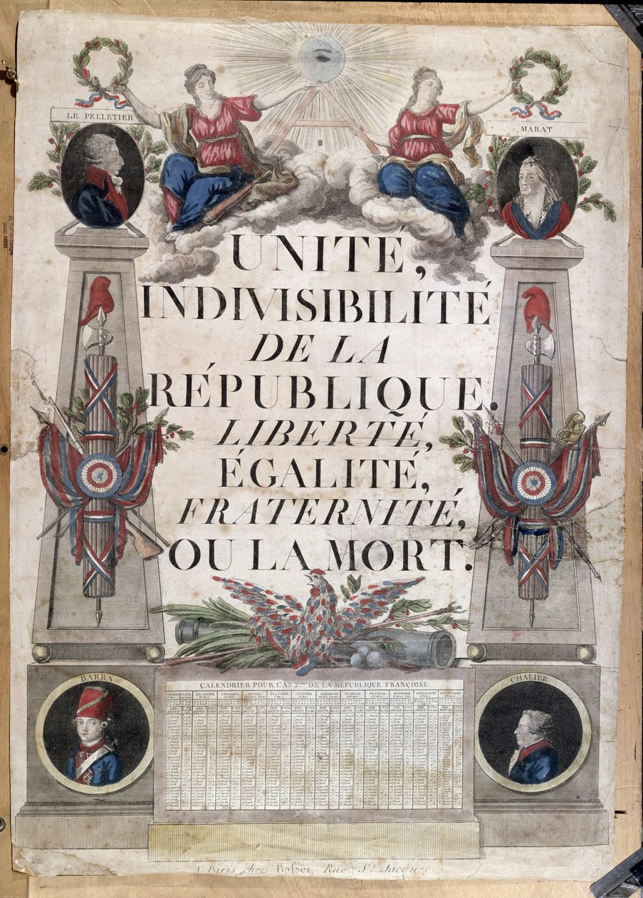 Republican calendar, 1794 by French School: Fine art print