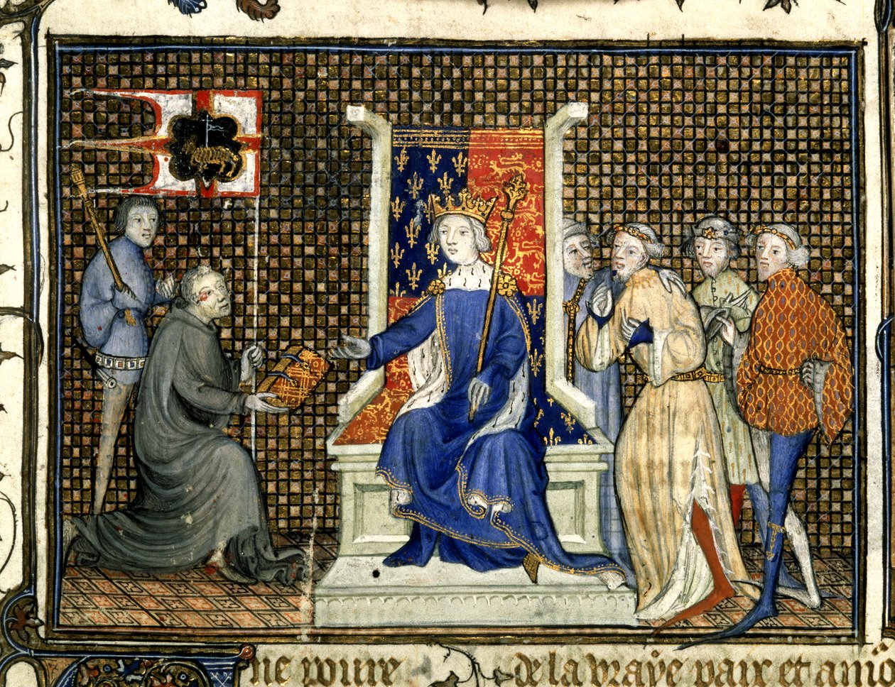 Presentation to Richard II, from 'Treatise addressed to King Richard II ...