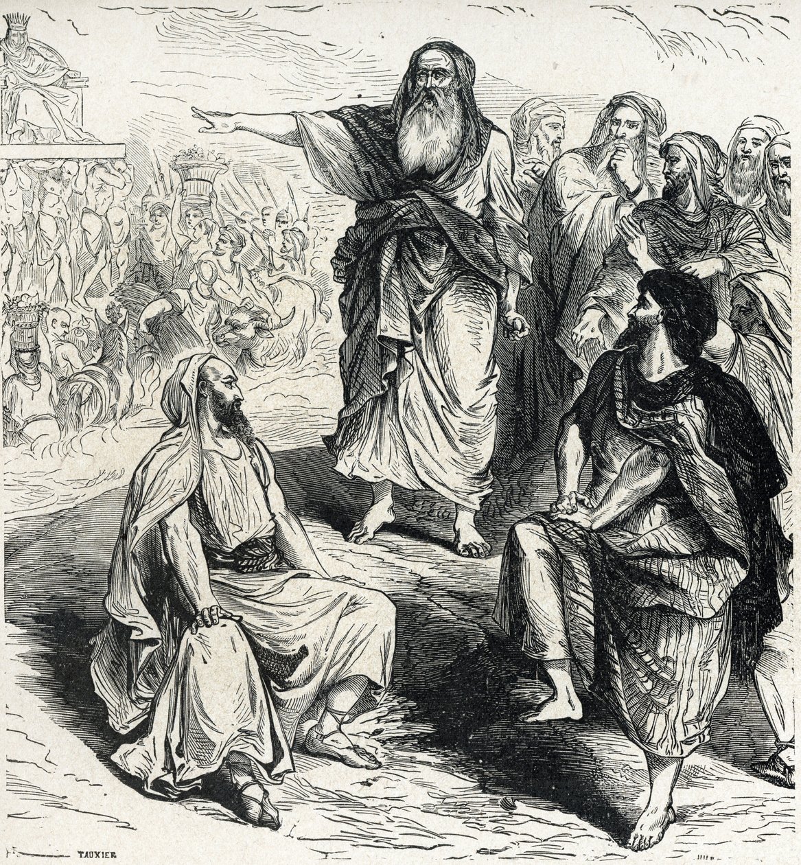 Samuel showing to the Israelites the dangers of having a king Engraving ...
