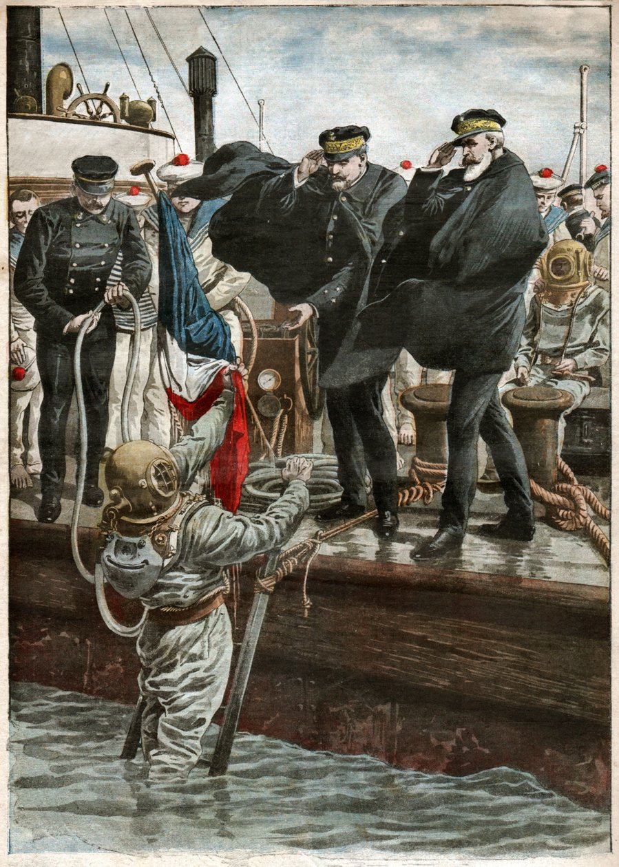 Shipwreck of the Pluviose by French School: Fine art print