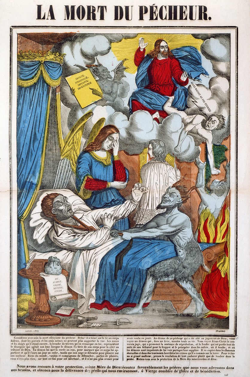 The Death of a Sinner by French School: Buy fine art print