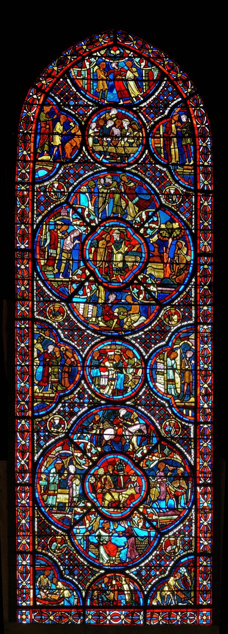 The Prodigal Son window by French School: Fine art print