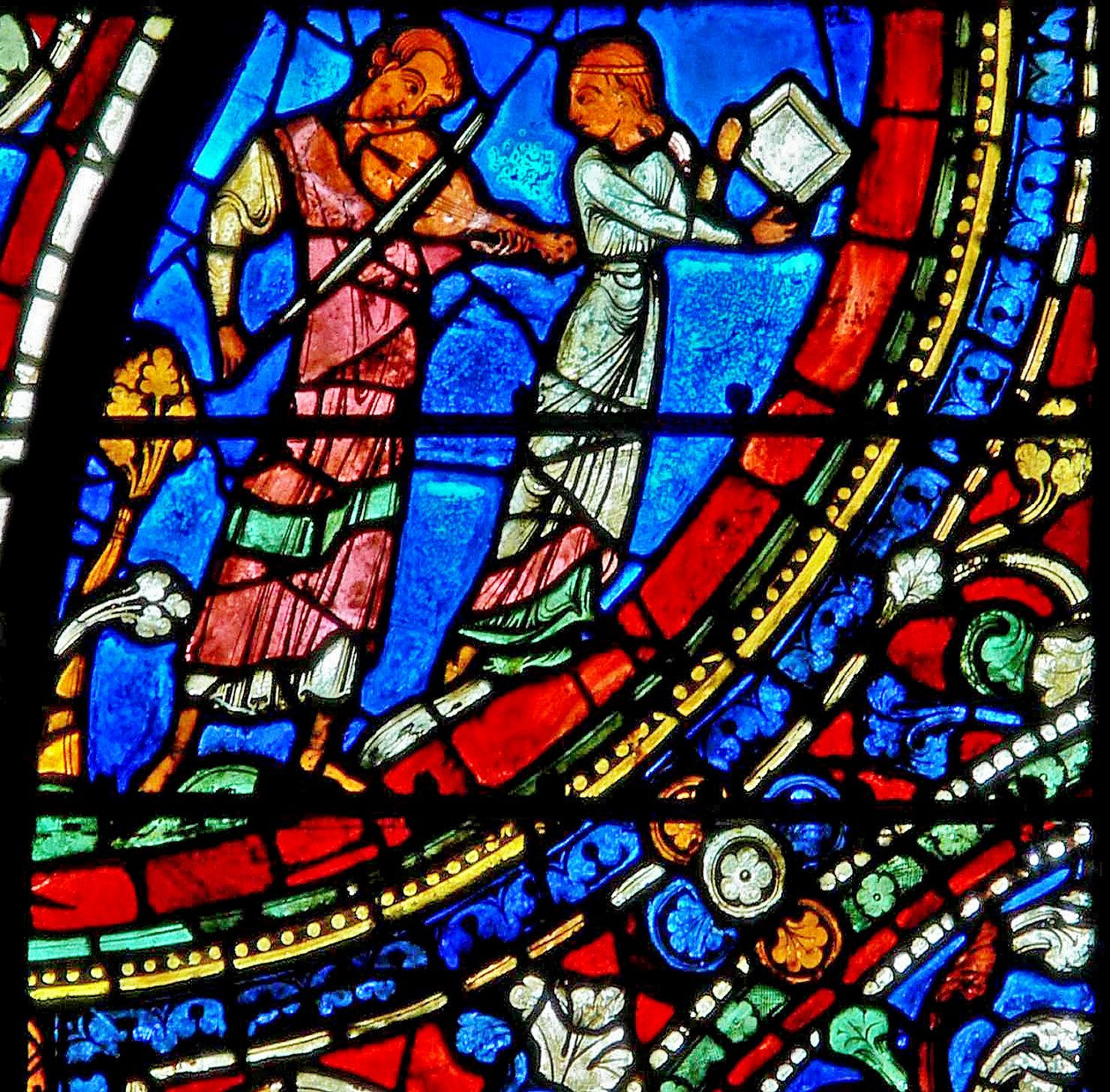 The Prodigal Son window: musicians at the feast