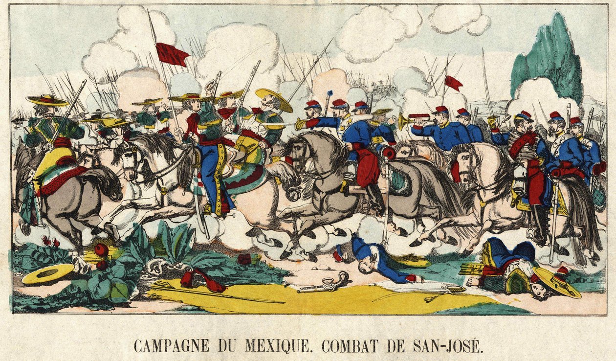 The Captain of Foucauld in the Battle of San Jose during the Mexican ...