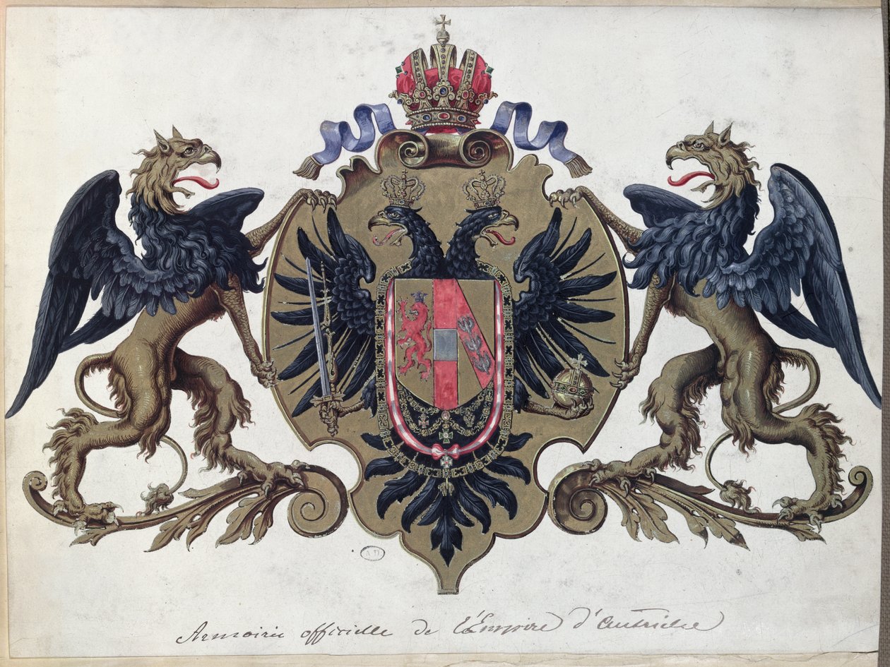 The coat of arms of the Austrian Empire, before 1867