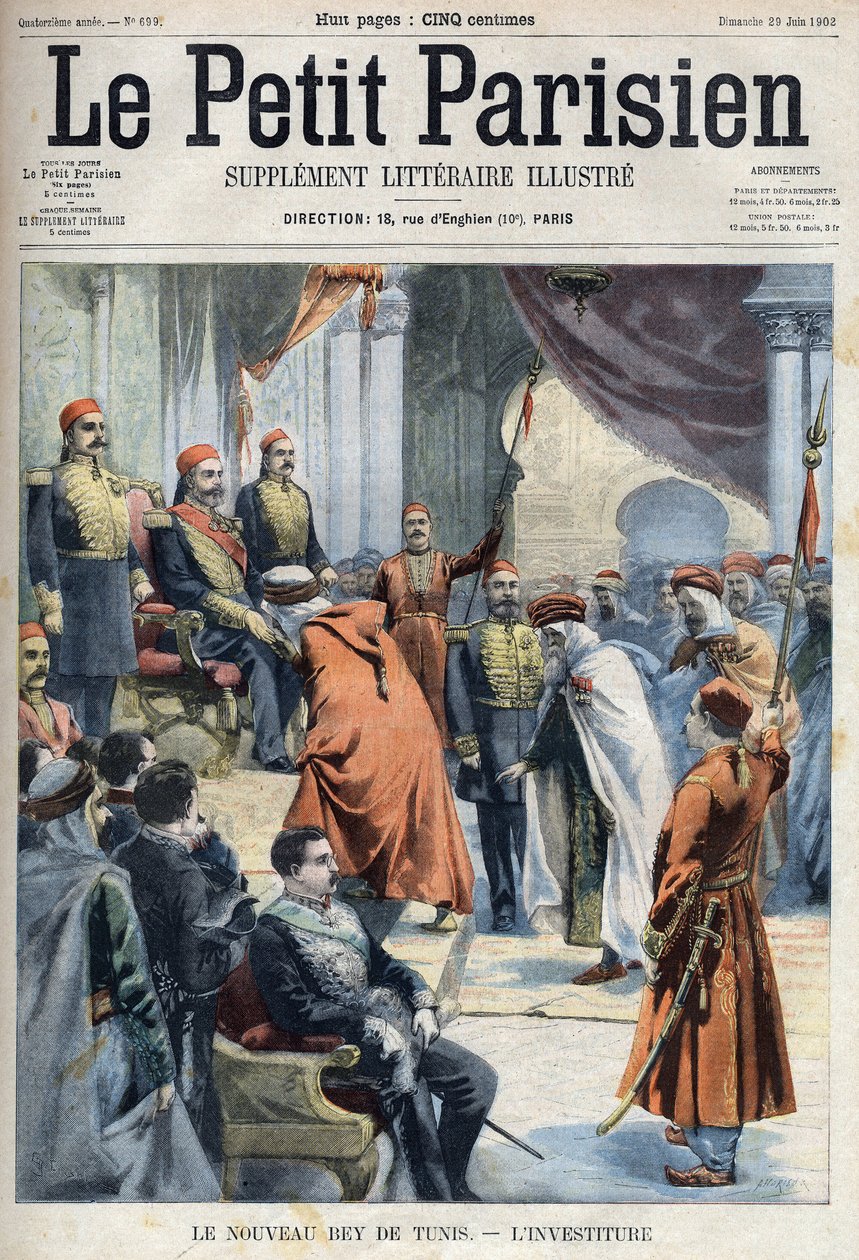 The inauguration of the new Bey of Tunis Hedi Bey (Muhammad El Hadi Bey)