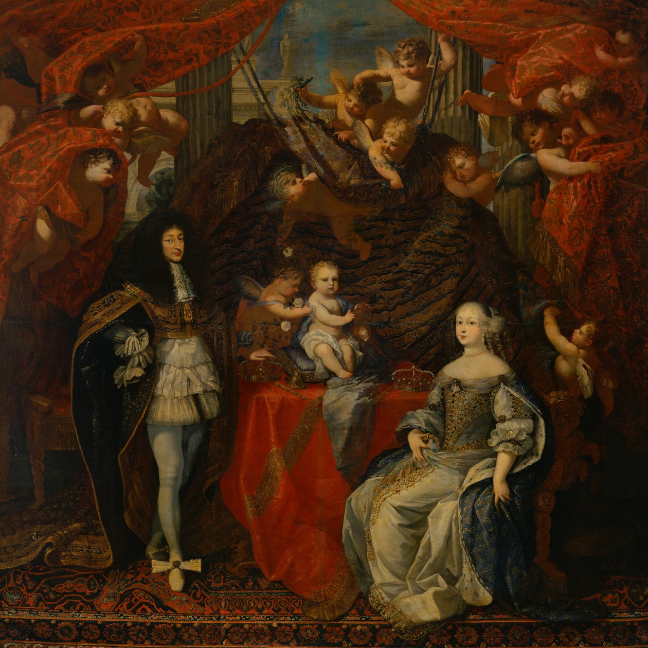 Victor Amadeus II Duke of Savoy with his wife Anne of Orleans and his ...