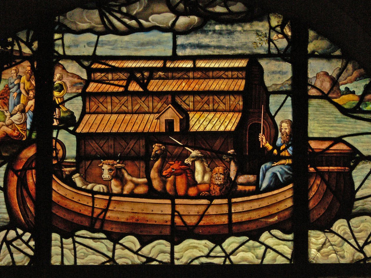 Window in the Charnier Depicting a Detail from Noah's Ark