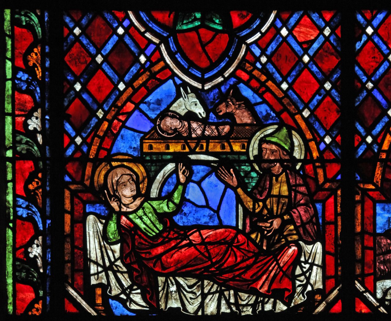 Window depicting the Nativity by French School