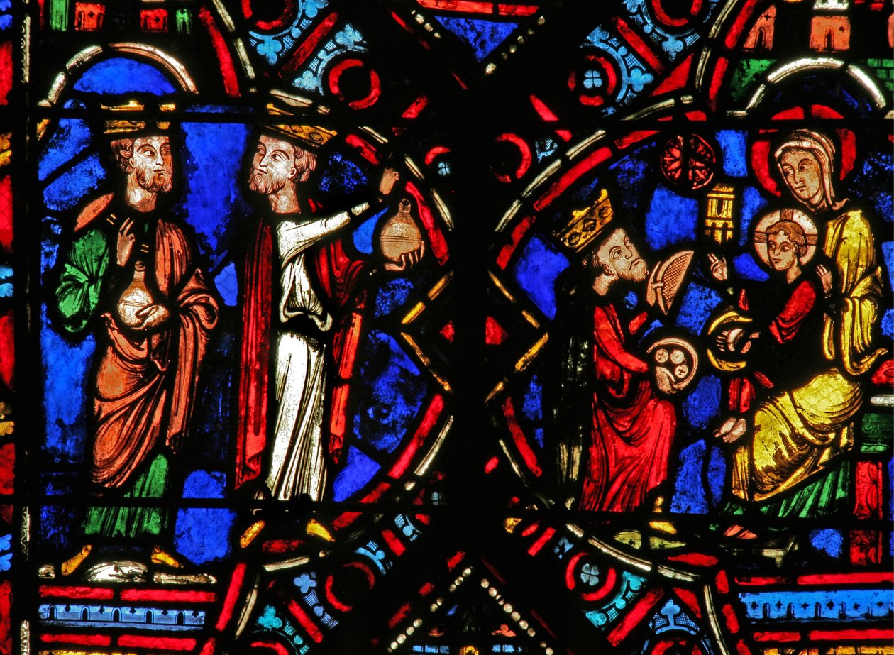 Adoration of the Magi (Window W0) by French School