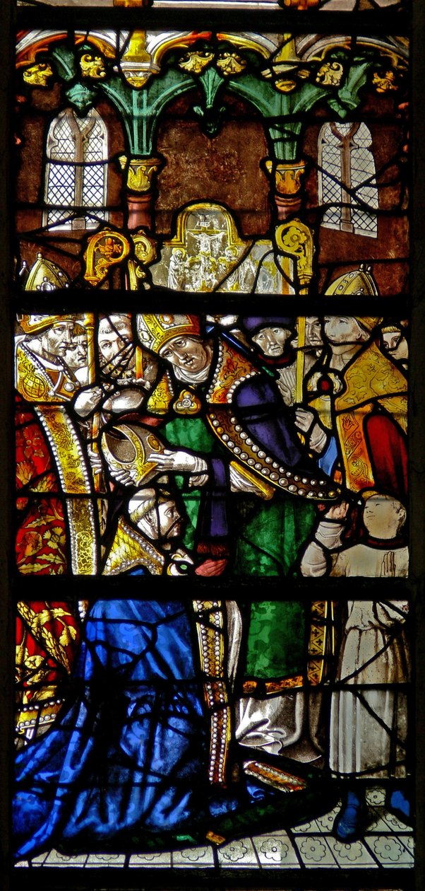 Window depicting the ordination of St Claude