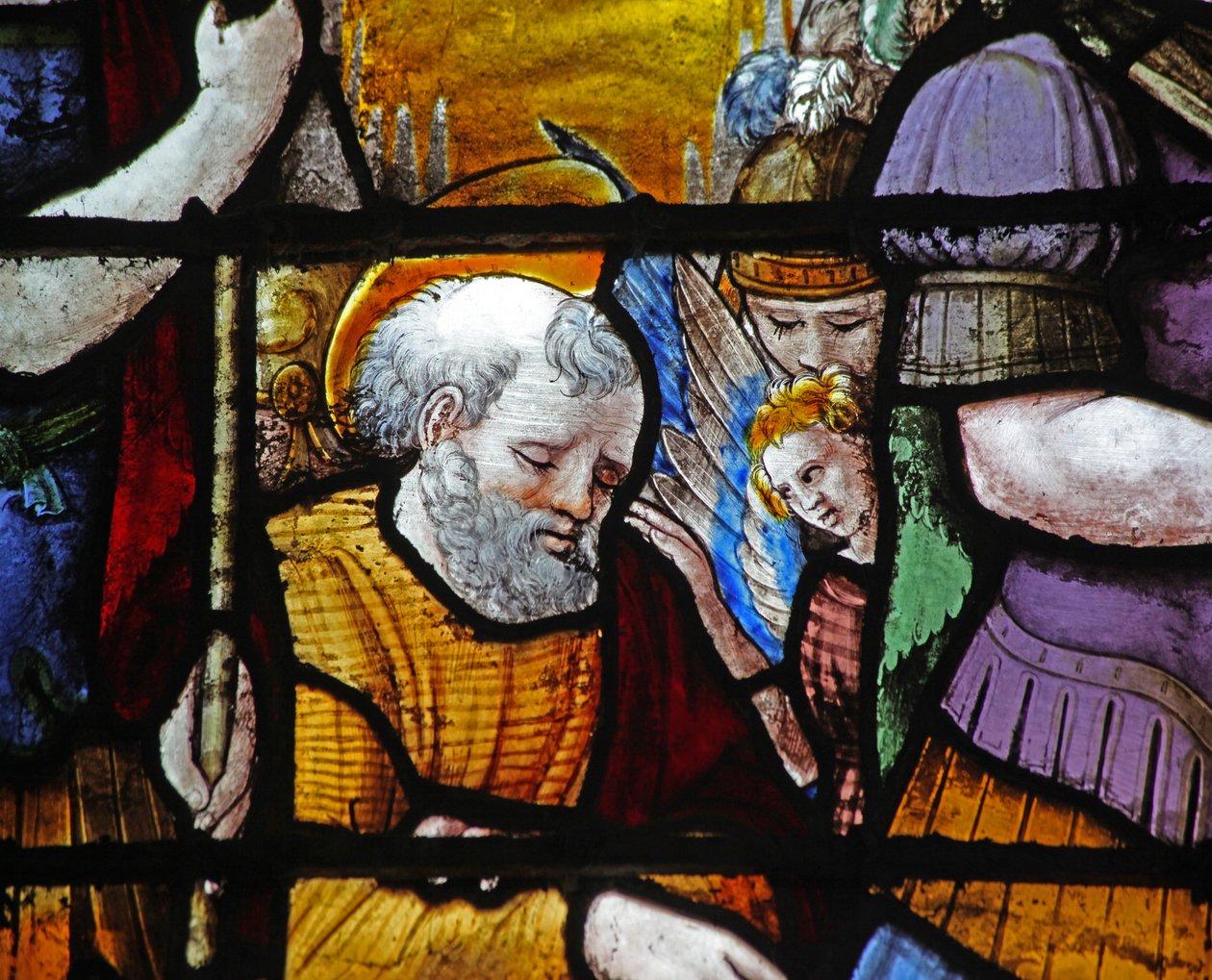 Window depicting St Peter by French School: Fine art print