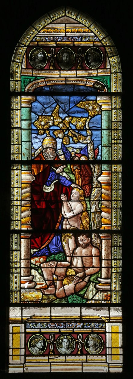 Window depicting the Creation of Eve (modern)