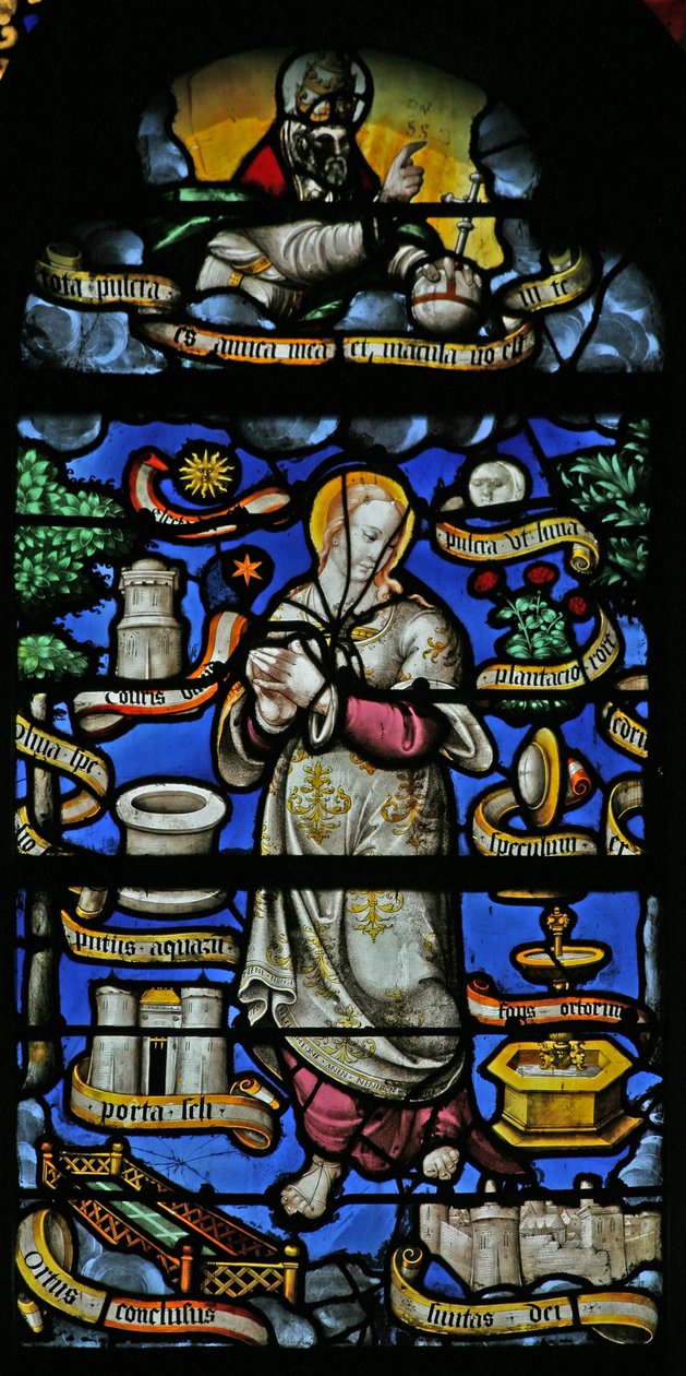 Window depicting the Immaculate Conception by French School