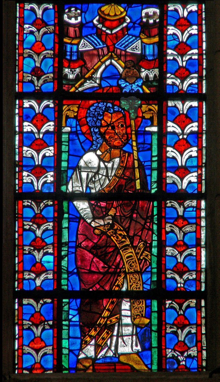 Window depicting Isaiah by French School: Fine art print