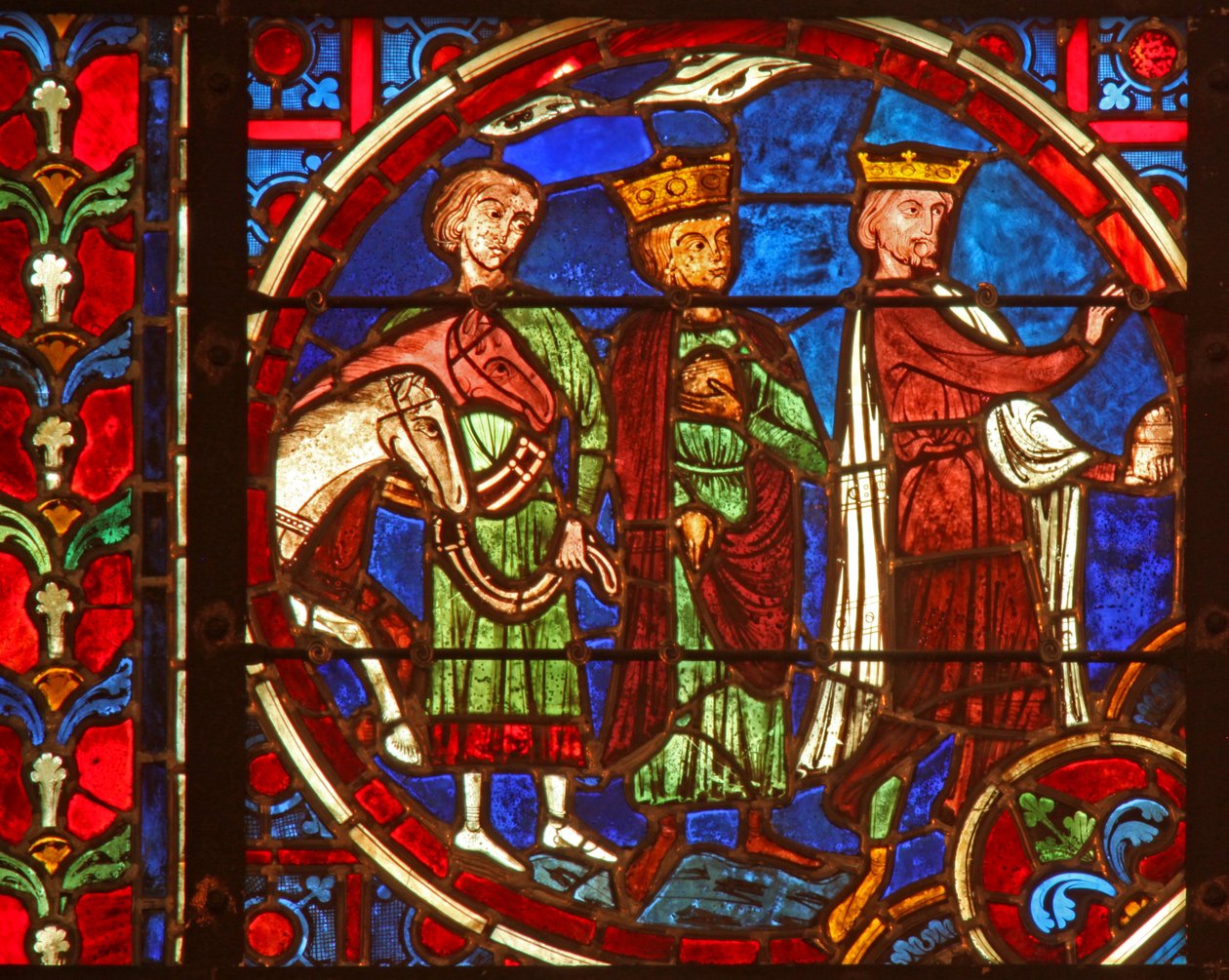 Window depicting the Adoration of the Magi by French School