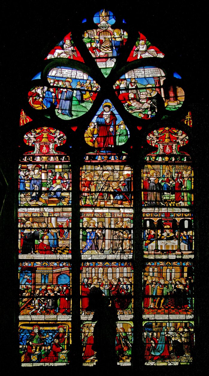Window depicting St Louis by French School: Fine art print