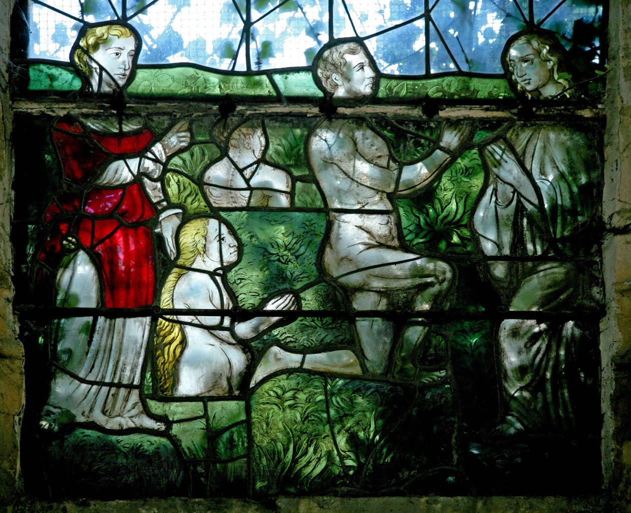 Window w4 depicting a scene from the Last Judgement: the Elect