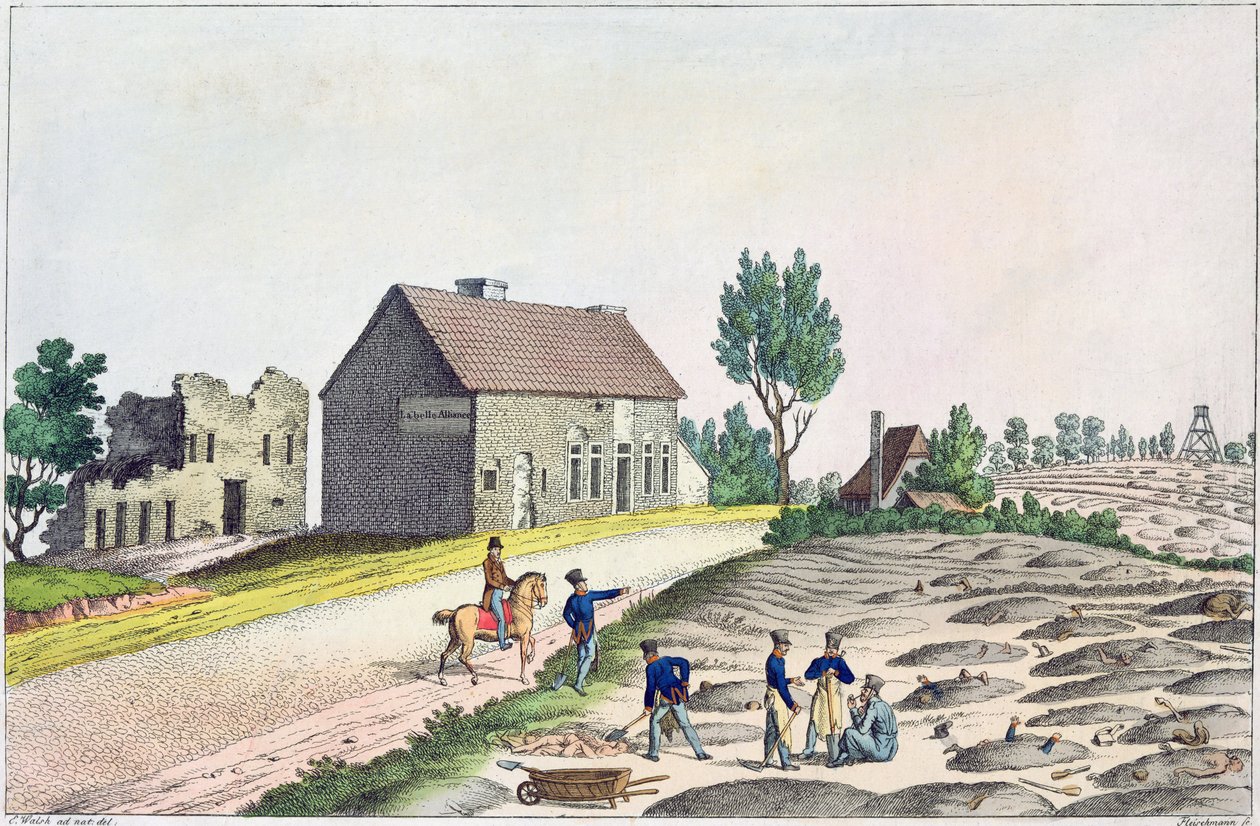 The Belle Alliance Farm after the Battle of Waterloo, 18th June 1815