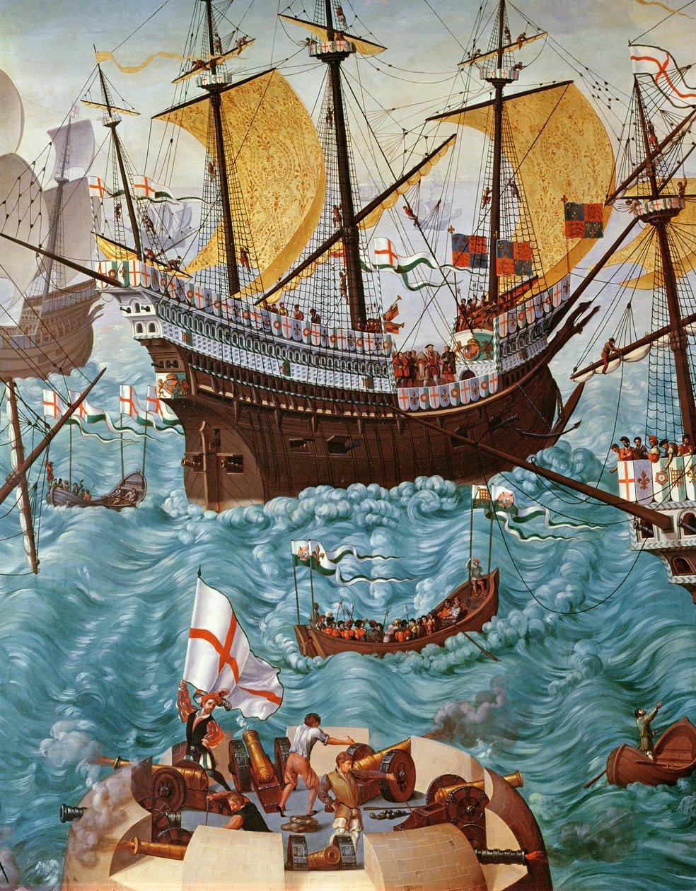 Embarkation of Henry VIII on Board the Henry Grace a Dieu in 1520 ...