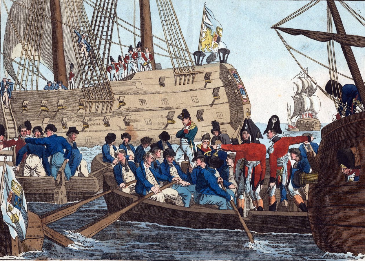 Napoleon Bonaparte as Prisoner of the English is Brought from the ...