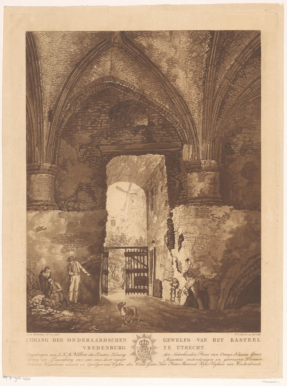 View from the Underground Vault of Vredenburg Castle in Utrecht