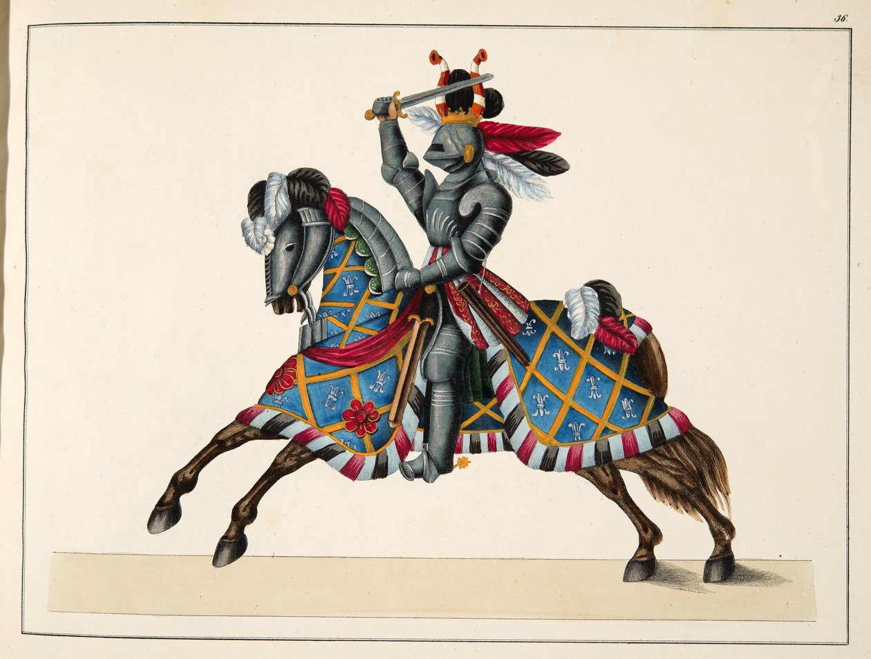A Knight at a Tournament, Plate from 'A History of the Development and ...